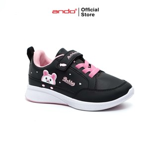 Jual Ando Official Sepatu Sneakers Cute Rabbit V Anak - Hitam/Merah ...