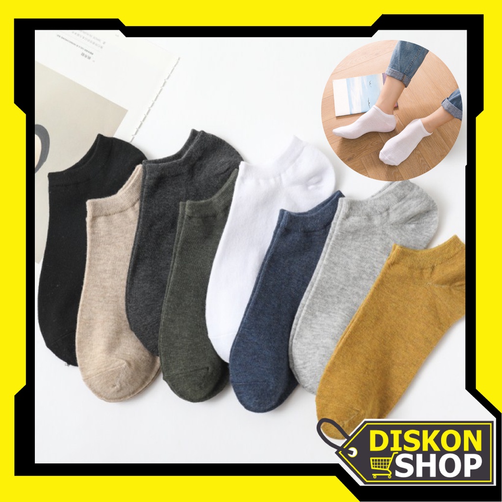 Jual Diskon Shop - K5675 Ankle Socks Pria Wanita / Kaos Kaki Polos / Kaos Kaki Pria / Kaos Kaki ...