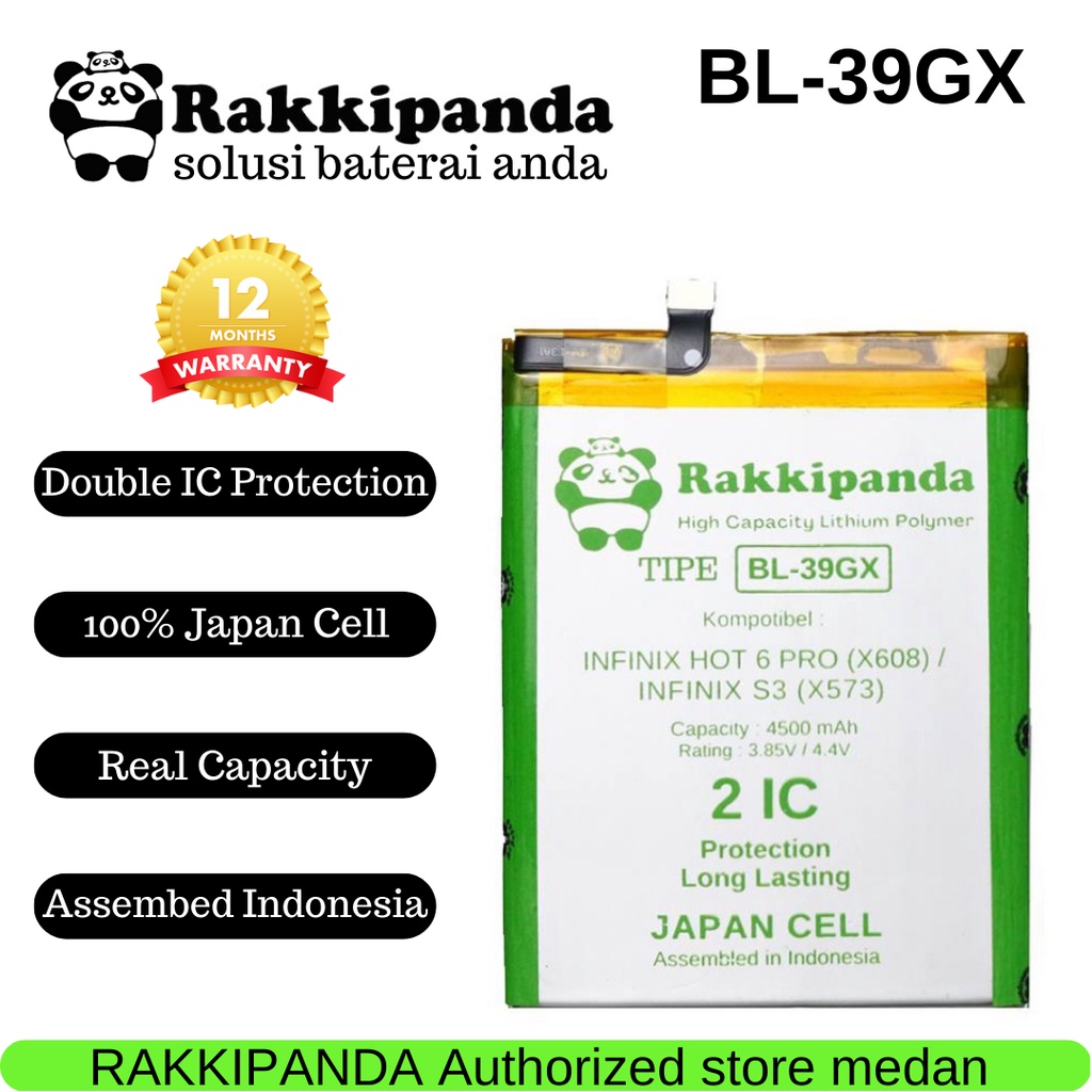 Jual BATERAI RAKKIPANDA BL-39GX FOR INFINIX HOT S3 ( X573 ) / HOT 6 PRO ...