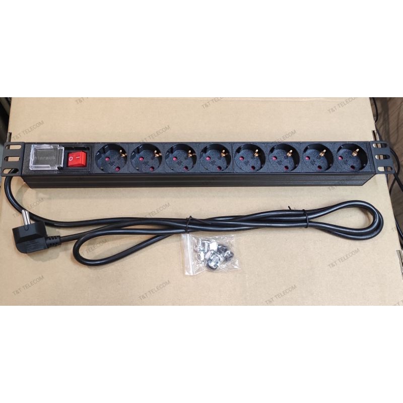 Jual PDU Horizontal 8 Outlet rack 16A / Power Distribution Unit 8 hole | Shopee Indonesia