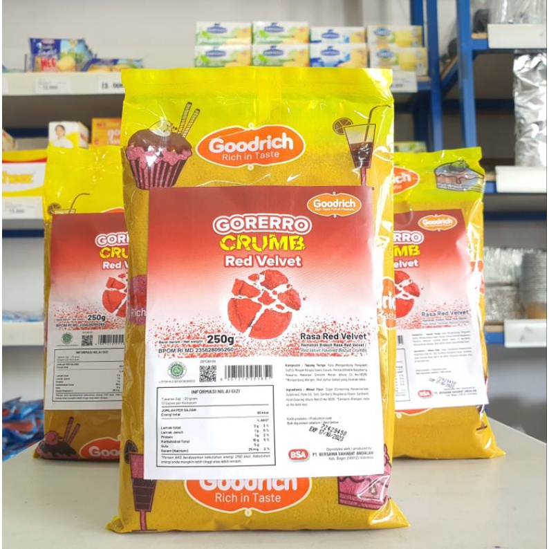 Jual Goodrich Red Velvet Crumble 250Gr / Remahan Biskuit Redvelvet ...