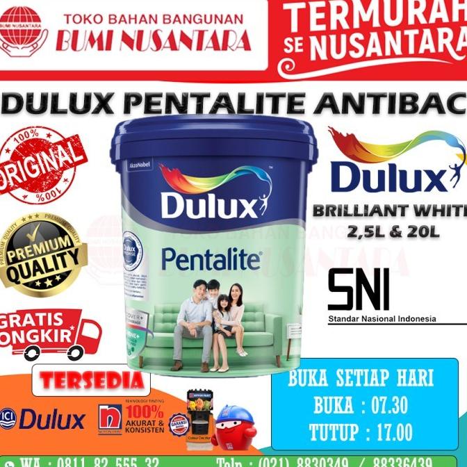 Jual Dulux Pentalite Antibac Brilliant White 20l 2 5l Dulux 2290 Cat