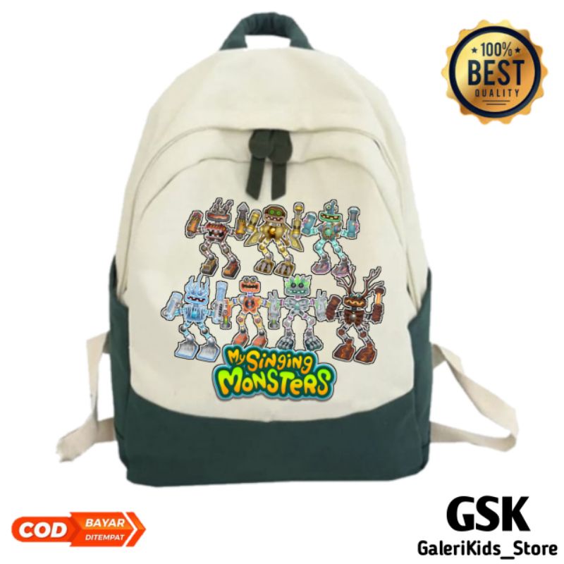 Jual Tas sekolah Anak My Singing Monsters (Bisa pakai Nama) | Shopee ...