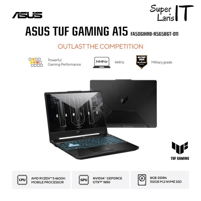 Jual ASUS TUF Gaming FA506IHRB Ryzen 5 4600H 8GB 512GB GTX1650 15.6 W11 ...