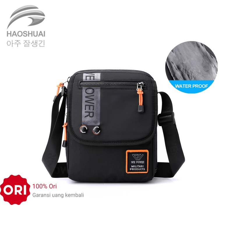 Jual Tas Selempang Pria HAOSHUAI 5603 Bahan Premium Waterproof BAEOS | Shopee Indonesia