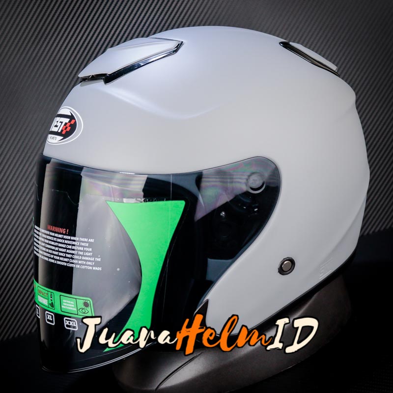 Jual WEST HELM NAJIMA SOLID / GREY STONE DOFF / HALF FACE SINGLE VISOR ...