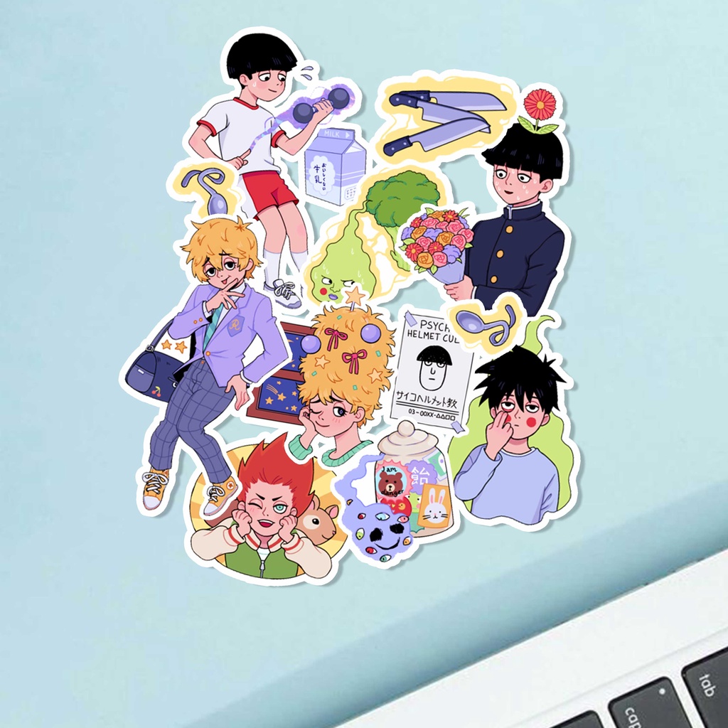 Jual Sticker Anime Mob Psycho 100 Aesthetic Stiker Waterproof (13pcs ...