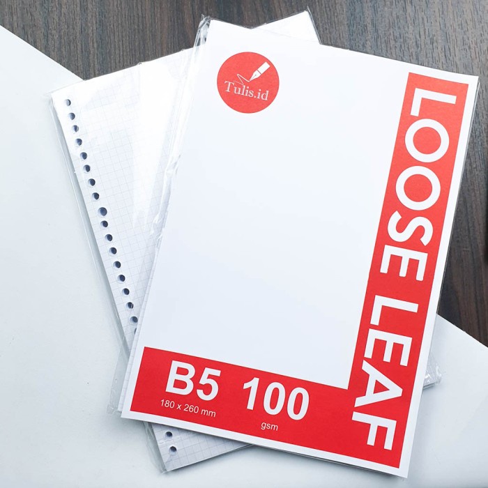 Jual Kertas [Tulis.Id] Kertas Loose Leaf Binder Paper B5 100 Gsm Grid ...