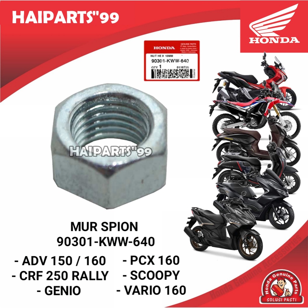 Jual Mur Spion Nut Hex 10MM Honda Adv 150 160 Crf 250 Genio Pcx 160 ...