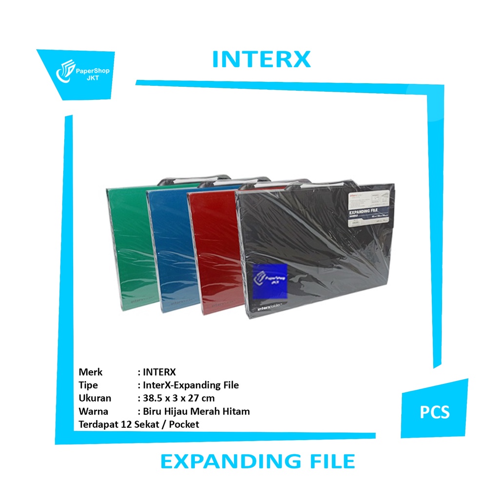 Jual INTERX - Expanding File With Handle Folio -Tas Tenteng - Pcs ...