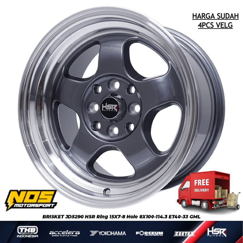 Jual Velg Mobil Racing HSR Brisket Ring 15 Pcd 4 Lebar 7/8 Celong Untuk Agya,Brio,Avana,Kijang ...