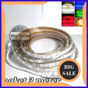 Jual parts Led Strip 5050 220V paket 3 meter Lampu Plafon 220V Lampu ...