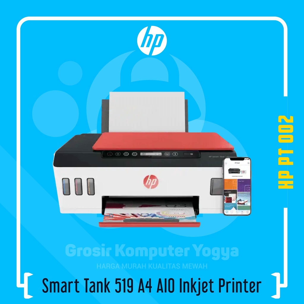 Jual HP Smart Tank 519 A4 Wireless All-in-One Ink Tank Printer | Shopee ...