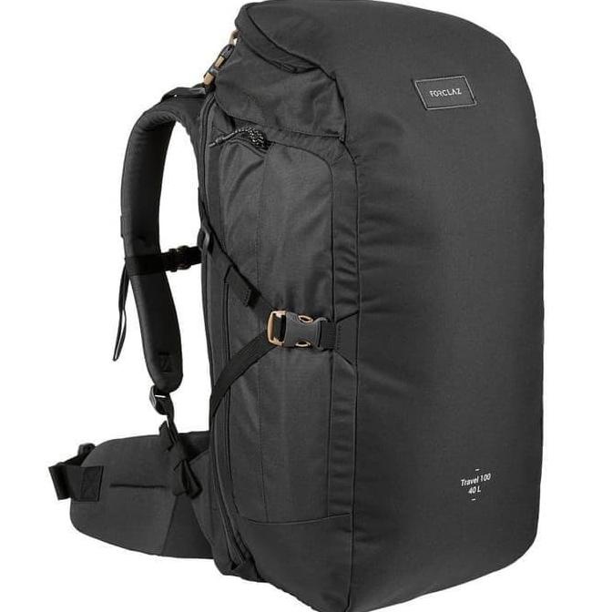 Jual BACKPACK TRAVEL 100 40L BLACK FORCLAZ | Shopee Indonesia