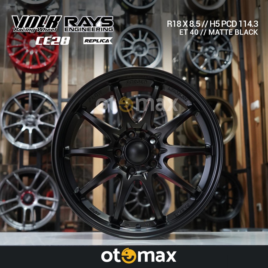 Jual Velg Mobil Volk Rays CE28 Ring 18 H5 Matte Black | Shopee Indonesia