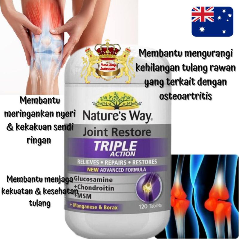 Jual Nature's Way joint restore triple actions glucosamine MSM ...