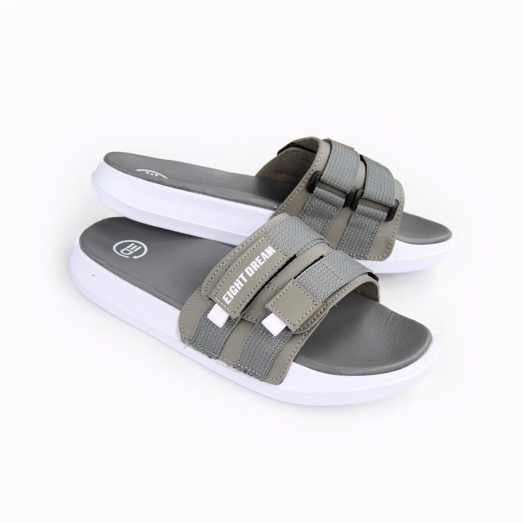 Jual Footsky x Eight Dream - Perfect Grey - Sandal slide slop ringan ...