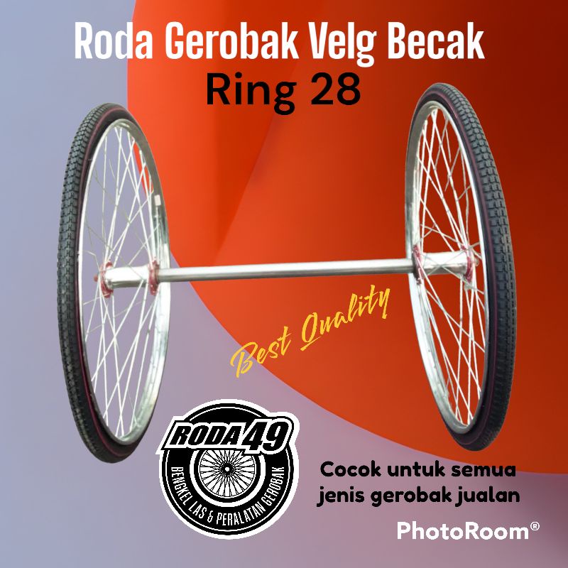 Jual Roda Gerobak dorong Ring 28 velg becak. | Shopee Indonesia