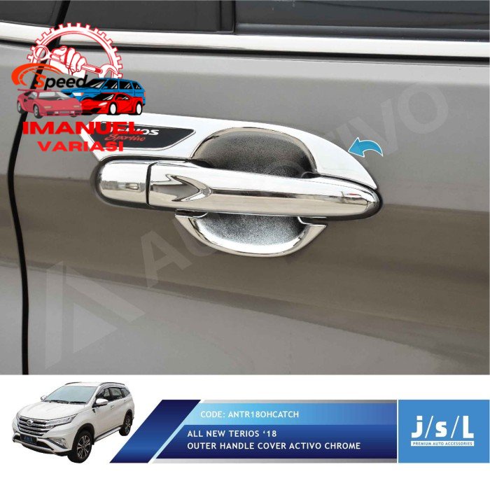 Jual BARU!! JSL Mangkok Pintu All New Terios 2018 Outer Handle Cover Activo Chrome Best price ...