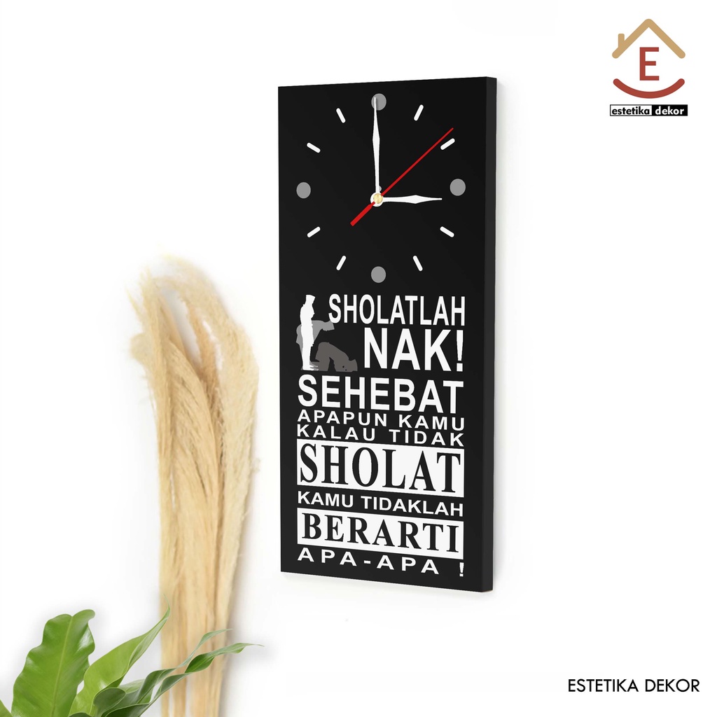 Jual Jam Dinding Islami Kata Motivasi Hiasan Dinding Solatlah Nak ...