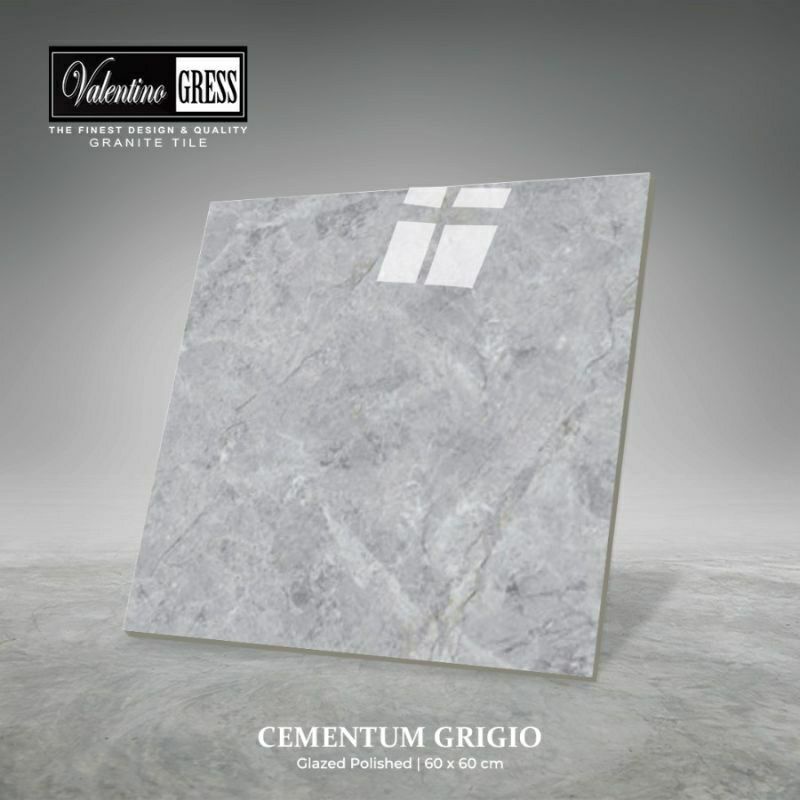 Jual Granite Lantai 60x60,CEMENTUM GRIGIO/VALENTINO GRESS/GLOSSY/KW1 ...