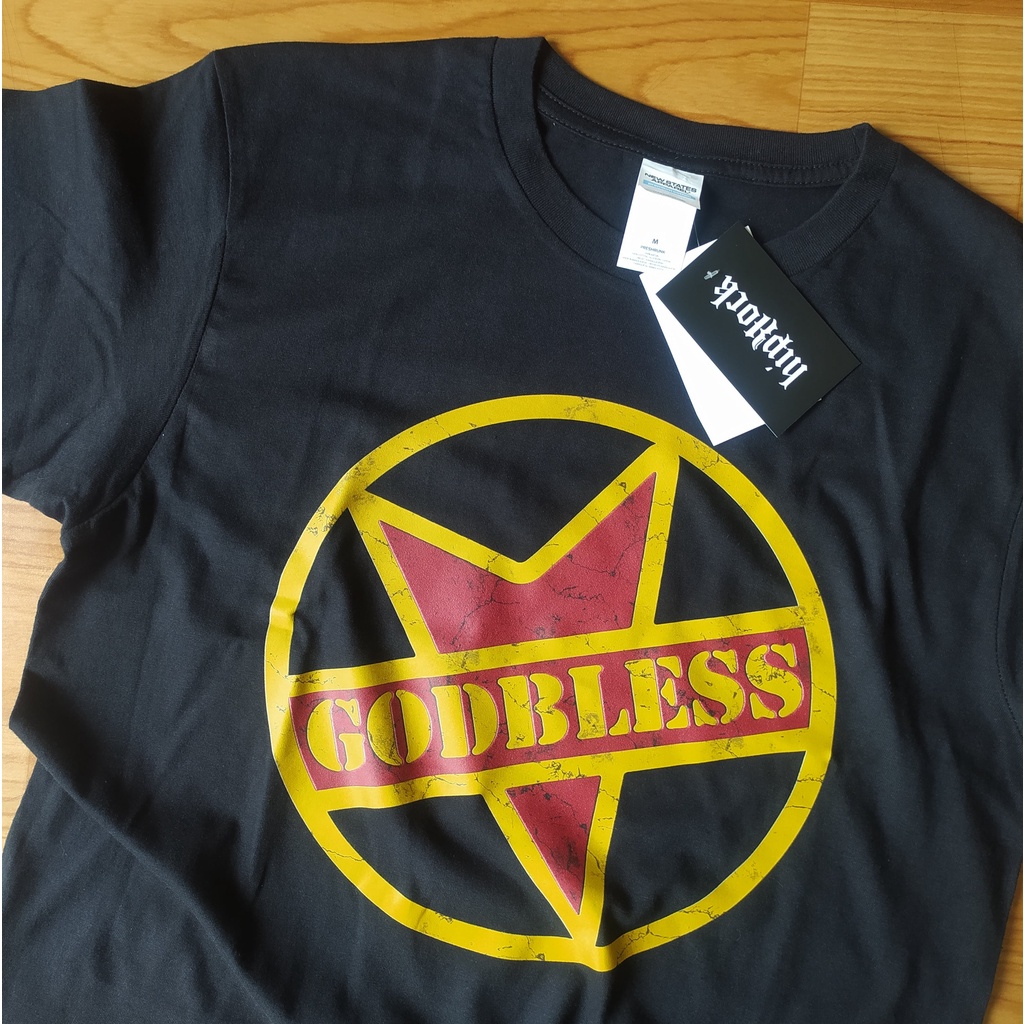 Jual KAOS GODBLESS RAKSASA | NSA PREMIUM KAOS RAP BOOTLEG METAL BAND BIG SIZE KAOS BAND BUILT UP ...