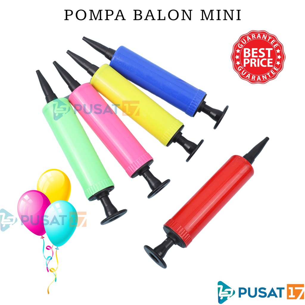 Jual PUSAT17 POMPA BALON TANGAN MANUAL MINI PORTABLE / ALAT POMPA TIUP ...