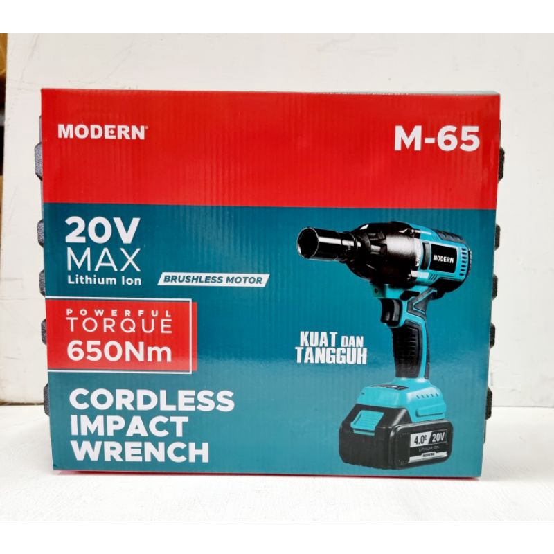 Jual MODERN M65 Mesin Bor Impact Wrench Cordless 20V Pembuka Baut ...