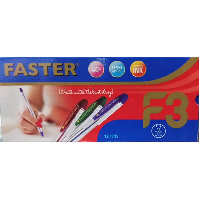 Jual PULPEN FASTER F3/PULPEN FASTER (ISI 12PCS) | Shopee Indonesia