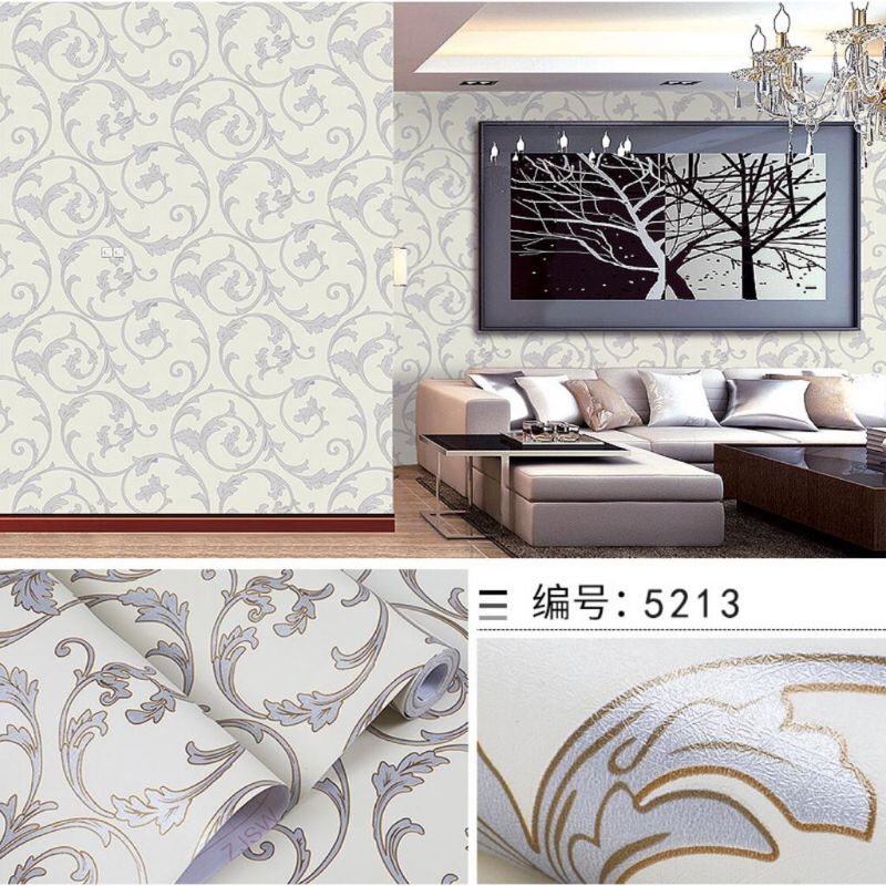 Jual Wallpaper Dinding Ruang Tamu Aestetic Elegan Mewah Motif Ukir ...