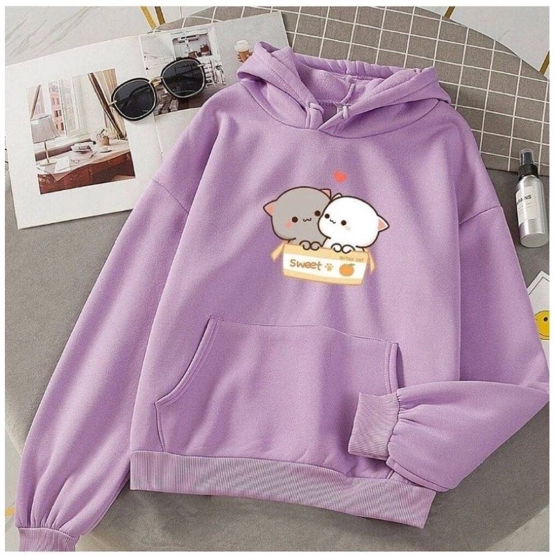 Jual Baju Sweater Hoodie Sweet Pom pom Korean Style Kaos hudi Musim ...