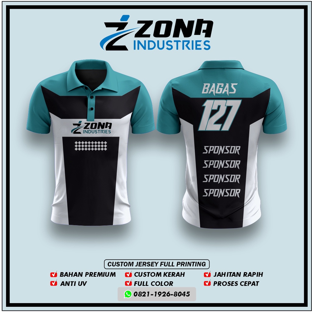 Jual Jersey Kerah / Baju Jersey Polo Custom 2023 /Jersey Wangky Racing ...