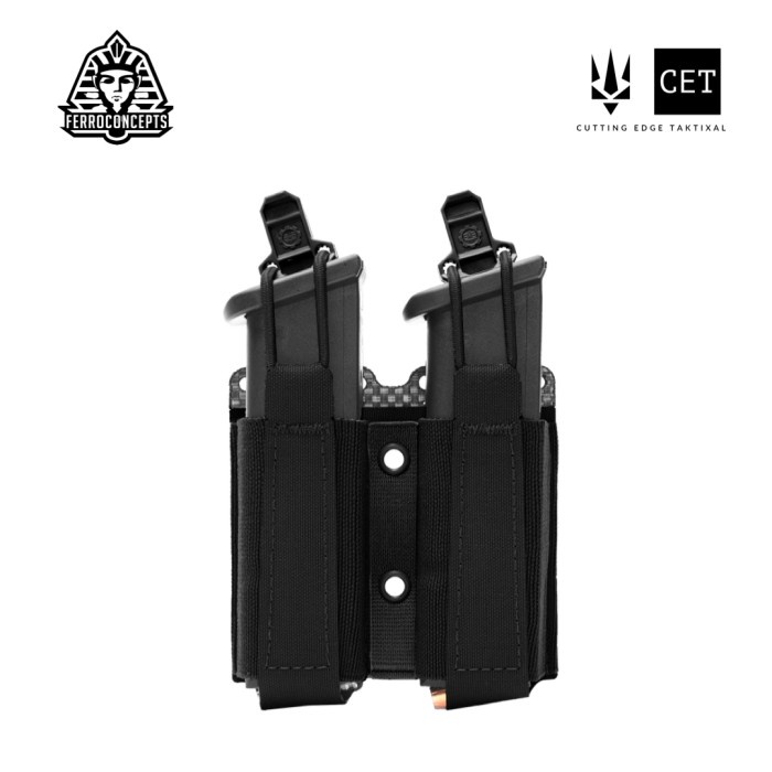 Jual Ferro Concepts Double Elastic Pistol - Magazine Mag Pouch - Black ...