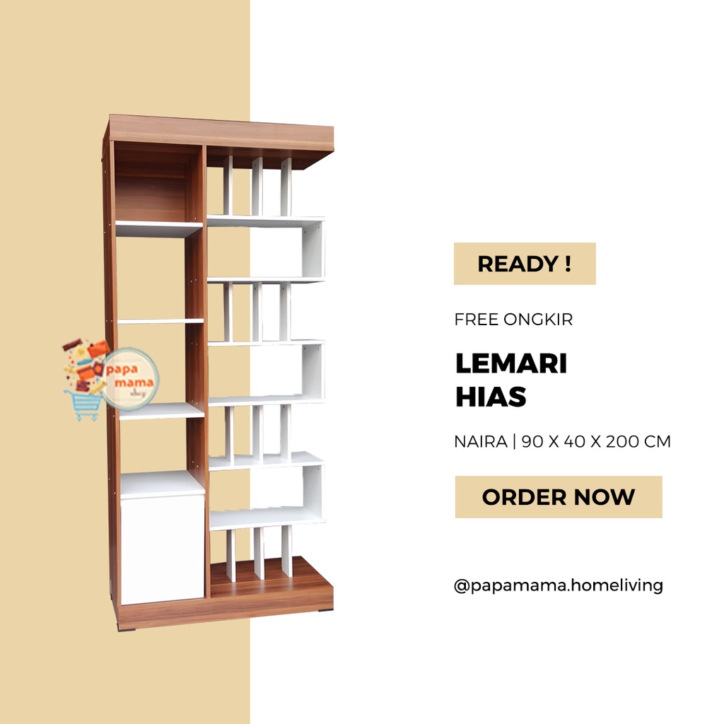 Jual Lemari Sekat 90cm - Penyekat Ruangan 2 Sisi - Partisi Minimalis ...