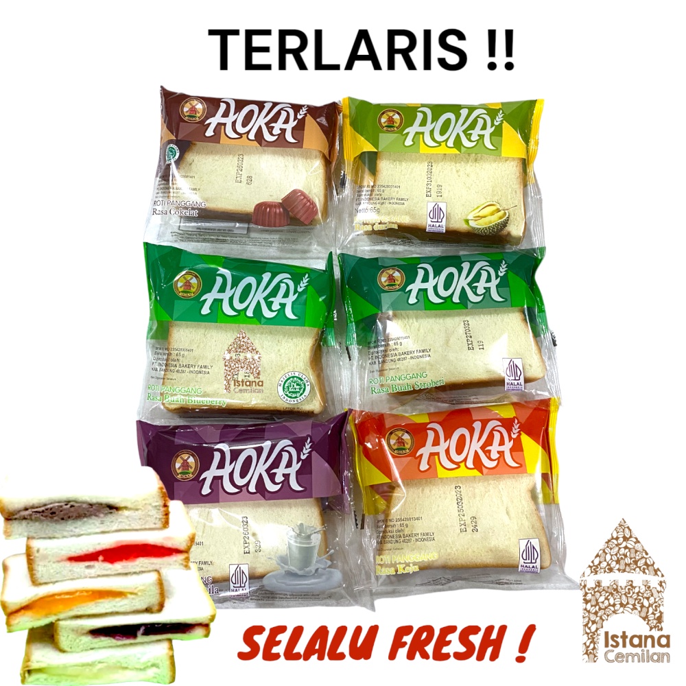 Jual AOKA Roti Pocket Bread / Panggang / Gulung Cokelat / Keju / Durian ...