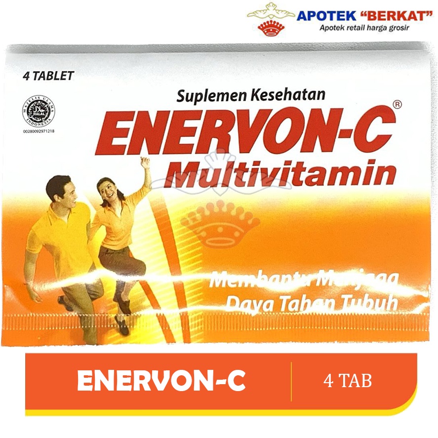 Jual ENERVON C STRIP ISI 4 TABLET ENERVON-C MULTIVITAMIN ENERVONC ...