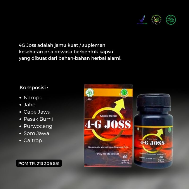Jual 4G JOSS 100% ORI PENAMBAH STAMINA PRIA | Shopee Indonesia