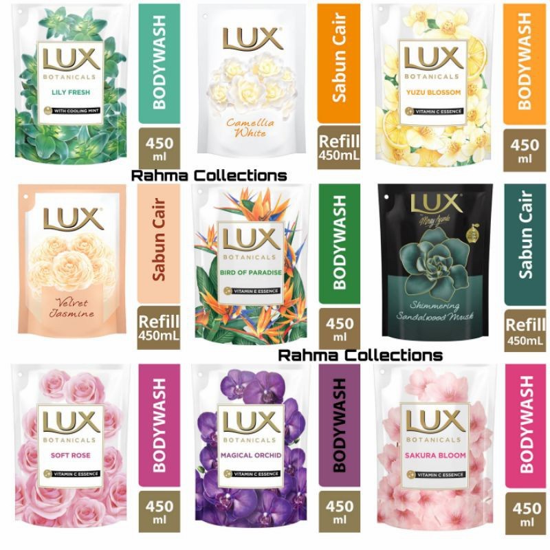 Jual Lux Body Wash / Sabun Mandi Cair Aneka Varian Refill Pouch 450 ml | Shopee Indonesia