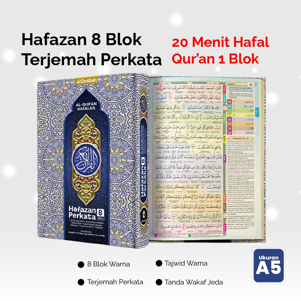 Jual Al Quran Hafazan 8 Blok Terjemah Perkata A4 | Shopee Indonesia