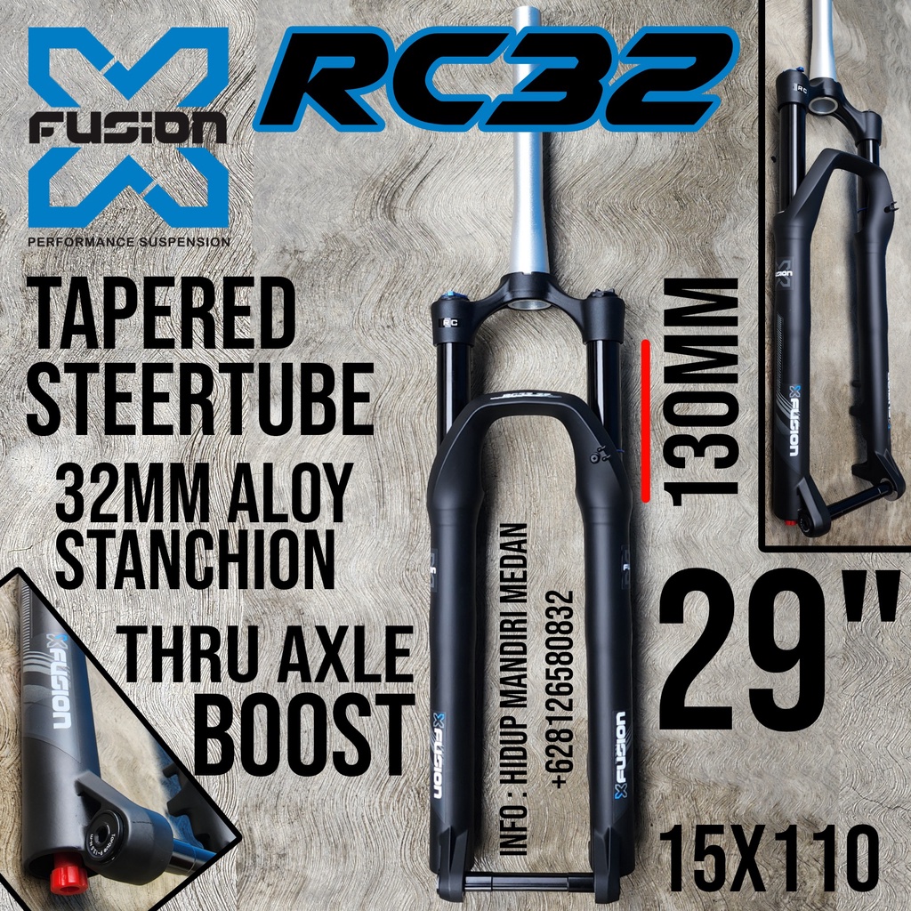 Jual Fork X-Fusion RC32 29 Boost Travel 100mm 120 130 TA15 x 110 ...