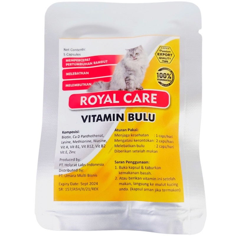 Jual ROYAL CARE VITAMIN Kucing Vitamin Bulu / Vitamin Gemuk / Vitamin ...
