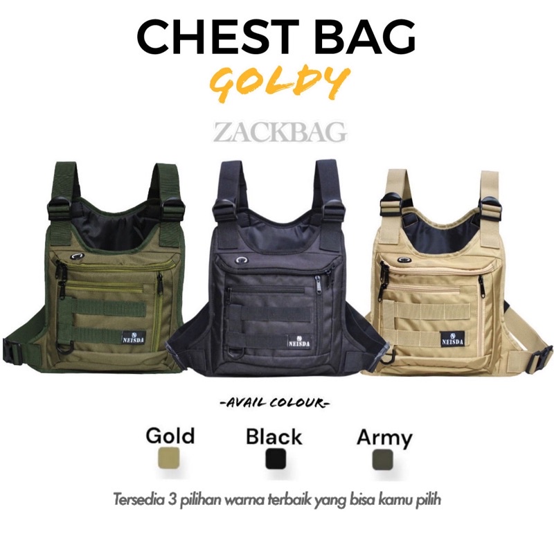 Jual CHEST BAG GOLDY - Tas dada Pria Tactical Neisda new Cordura ...