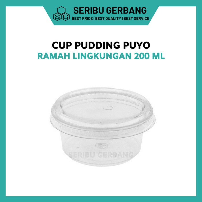 Jual Gmu 50Pc Cup Pudding Puyo 200 Ml Gelas Puding 200Ml Wadah Jelly ...