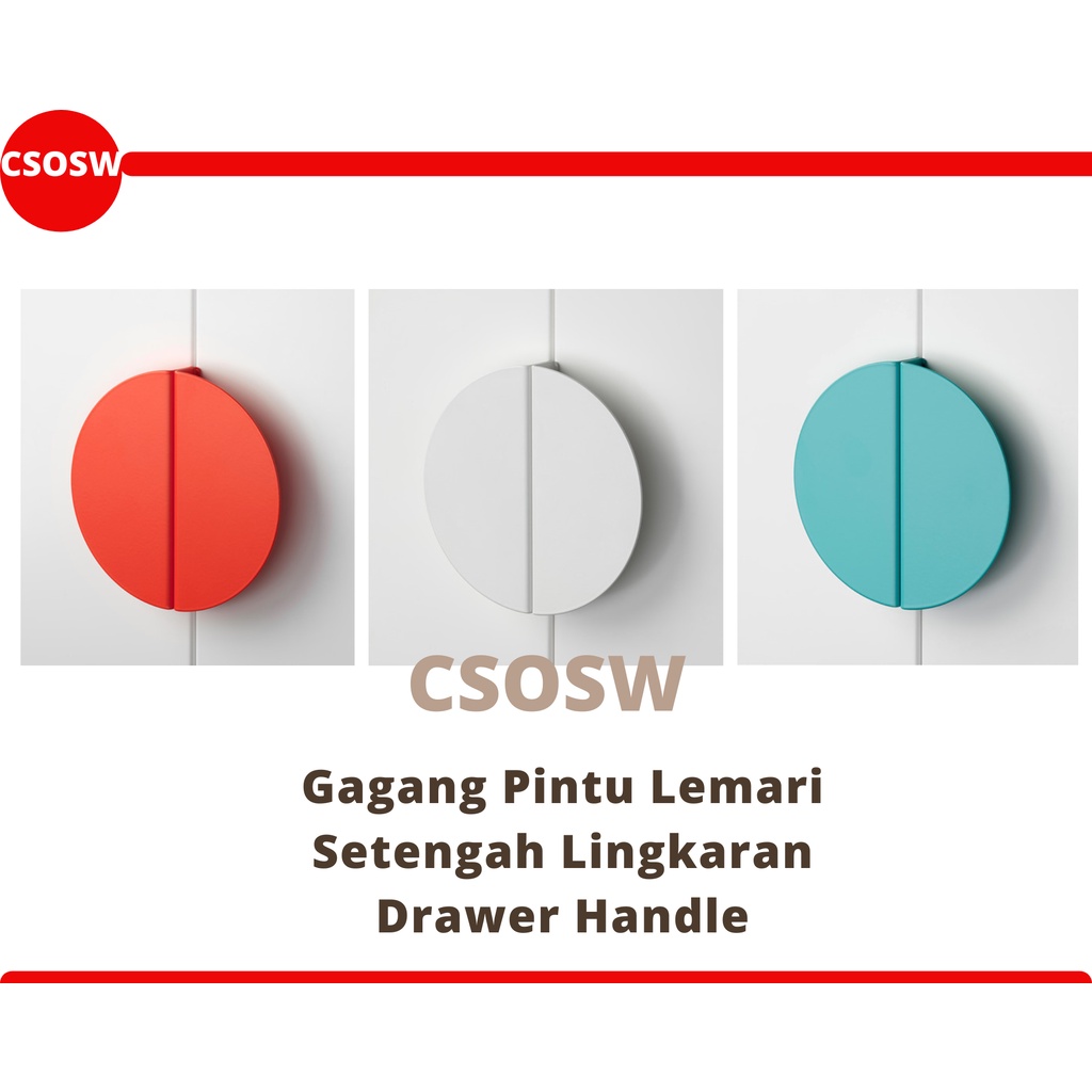 Jual Handle Laci Lemari Bulat Setengah Lingkaran BGRPA 1Pasang Gagang ...
