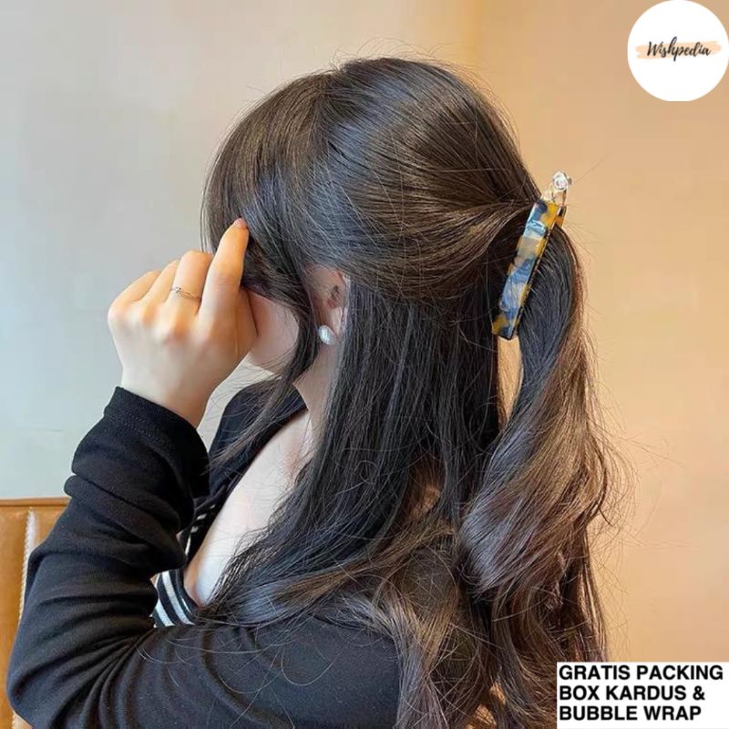 Jual marble banana clip / jepit rambut pisang / jepitan wanita dewasa ...