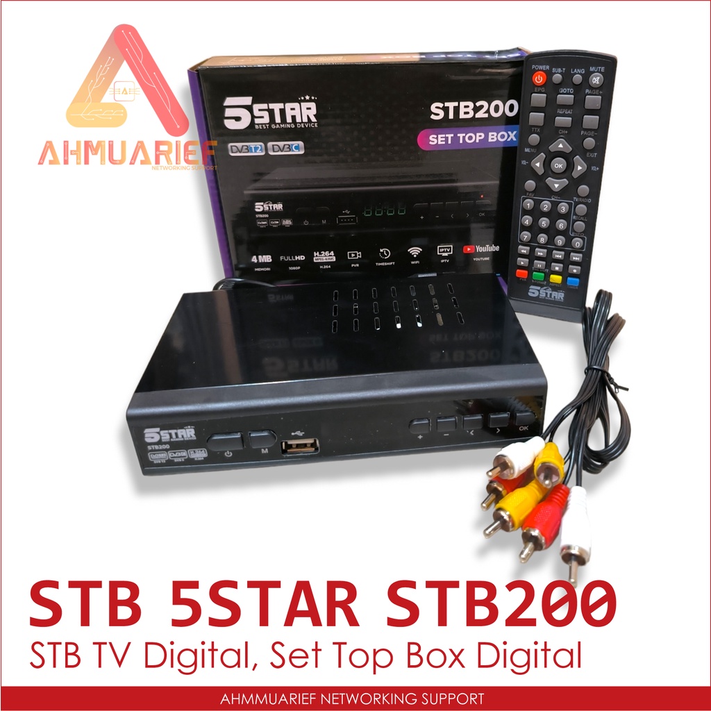 Jual 5STAR STB200 TERRESTRIAL RECEIVER DIGITAL TV SET TOP BOX STB DVB ...