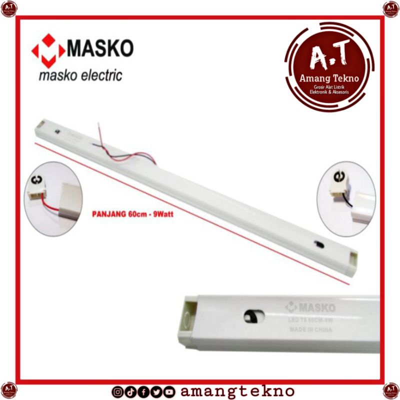 Jual KAP HOUSING LAMPU TL LED T8 TUBE 60CM MASKO | Shopee Indonesia