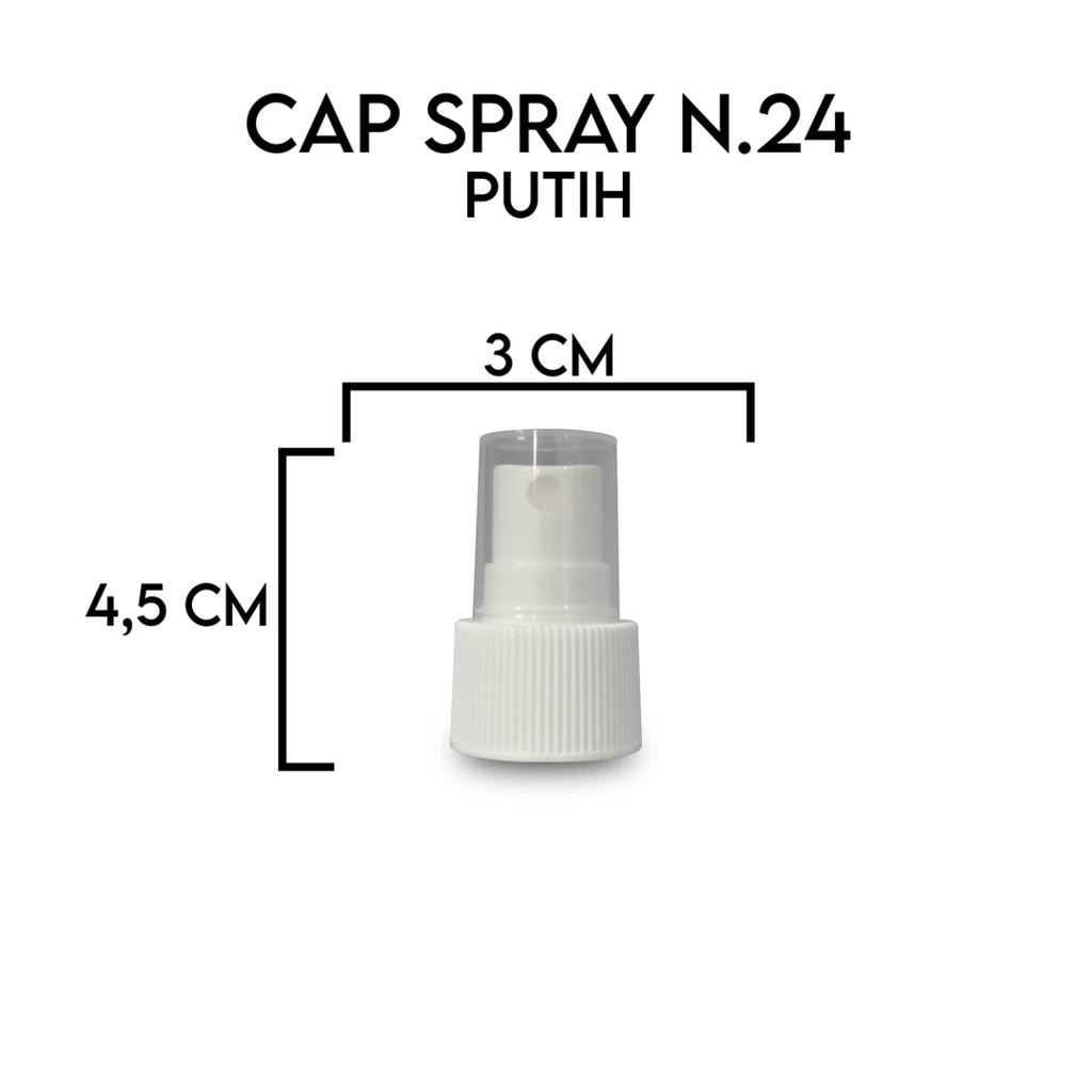 Jual Cap Spray Neck 24 Putih Untuk Botol 60ml-500ml | Shopee Indonesia