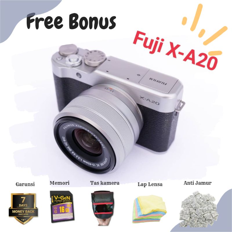 Jual Fujifilm XA-20 + Lensa Kit + Memori 16Gb + Tas & Garansi Toko ...