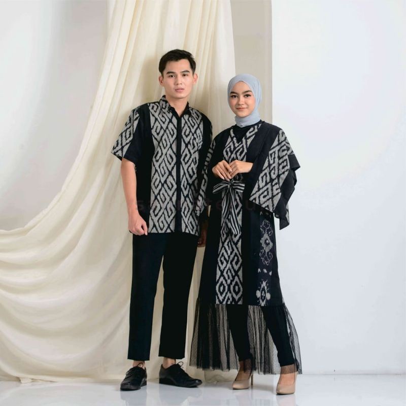 Jual SET COUPLE TENUN ETNIK BAJU PREWEDDING KONDANGAN KEKINIAN | Shopee Indonesia